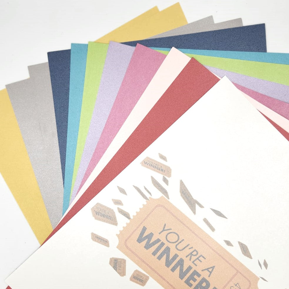 Cardstock Shimmer Paper 120GSM - Pack 12 - Cricut DIY Gift Sets ...
